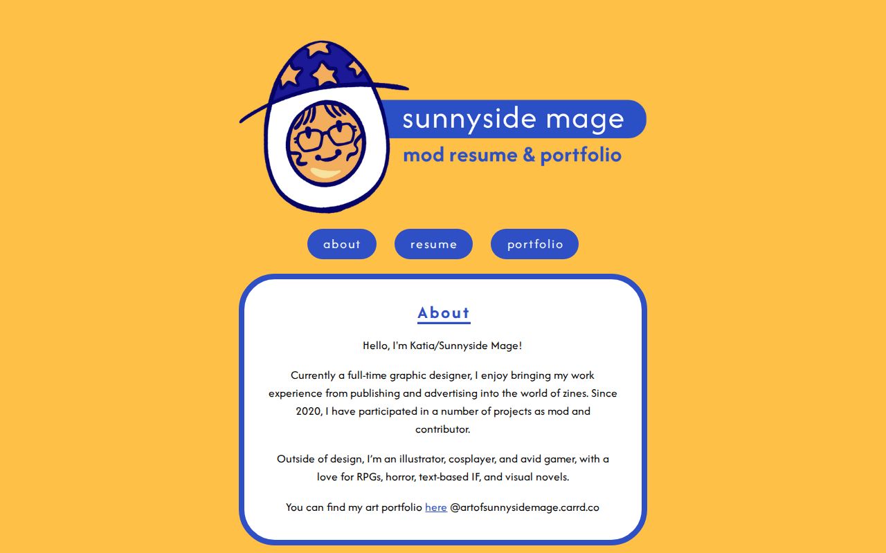 Sunnyside Mage Mod Resume